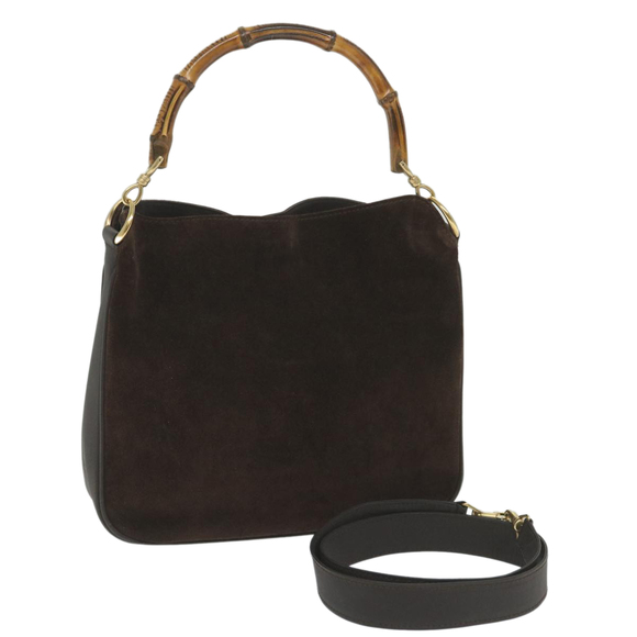 Gucci | Bags | Gucci Bamboo Shoulder Bag Suede 2way Brown 0 3754 1638 Auth Ep2097 | Poshmark